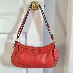 Coach | Bags | Coach Poppy Red Leather Hobo Purse | Poshmark